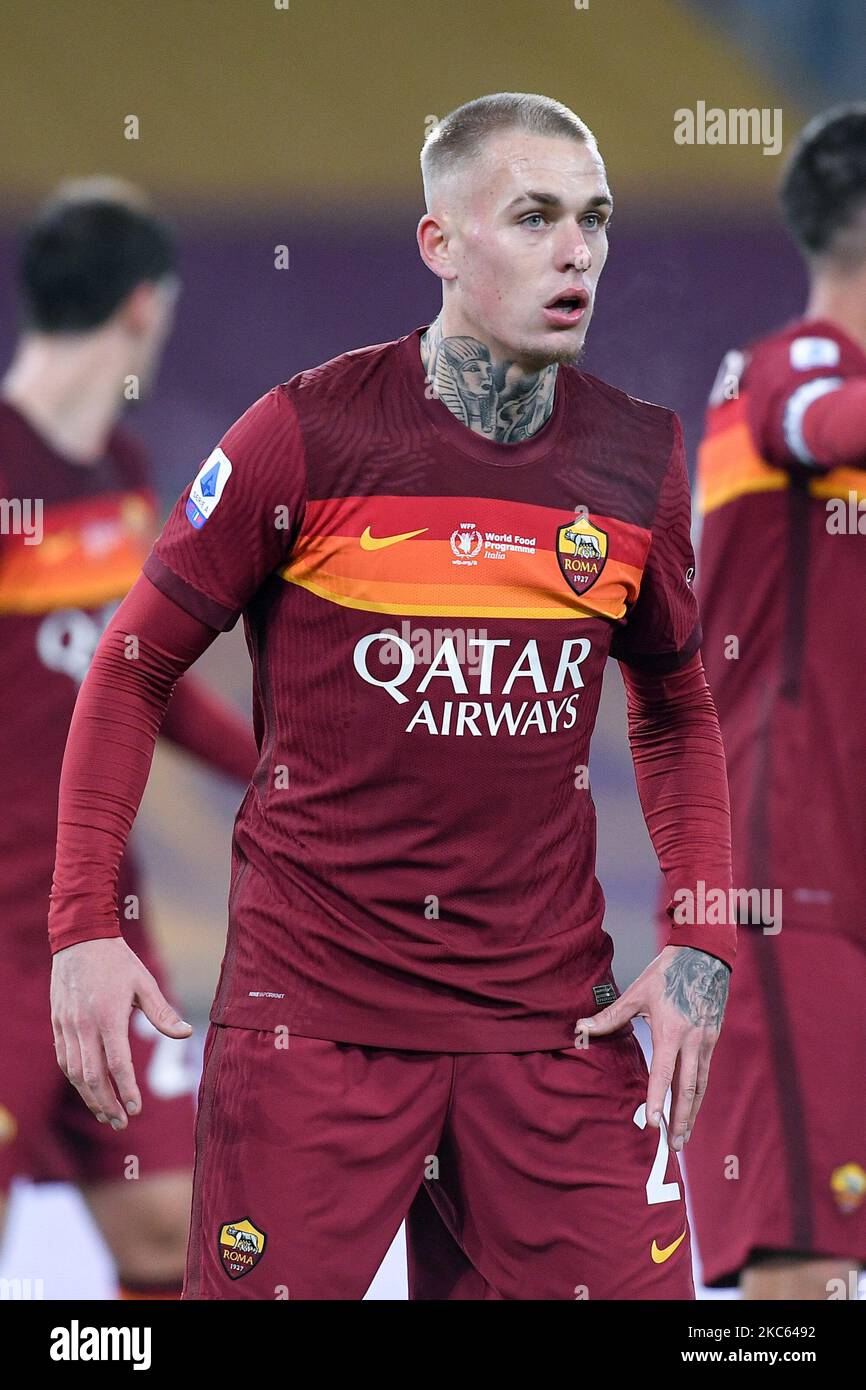 Rick Karsdorp of AS Roma looks on during the Serie A match between AS ...