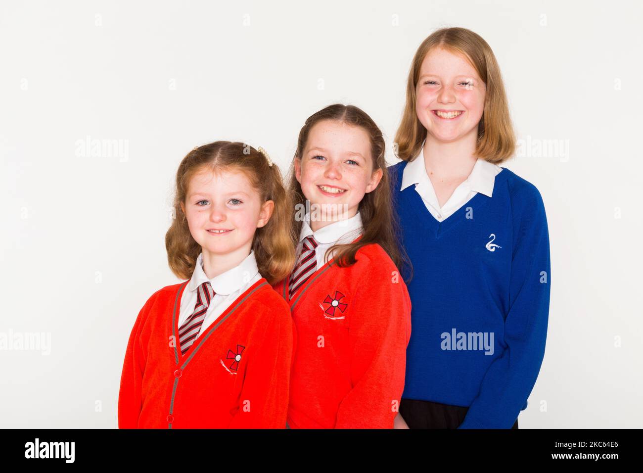 Classic photograph of children sister siblings in both primary and ...