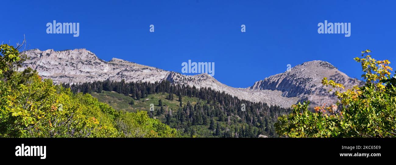 Hamongog hiking trail mountain views below Lone Peak Wilderness ...