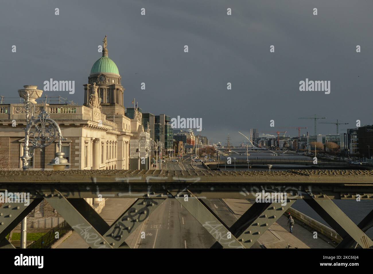 A view of The Customs House and Docklands in Dublin. On Saturday ...