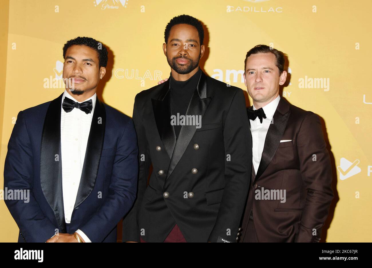 WEST HOLLYWOOD, CA - NOVEMBER 03: (L-R) Tarzan Davis, Jay Ellis and ...
