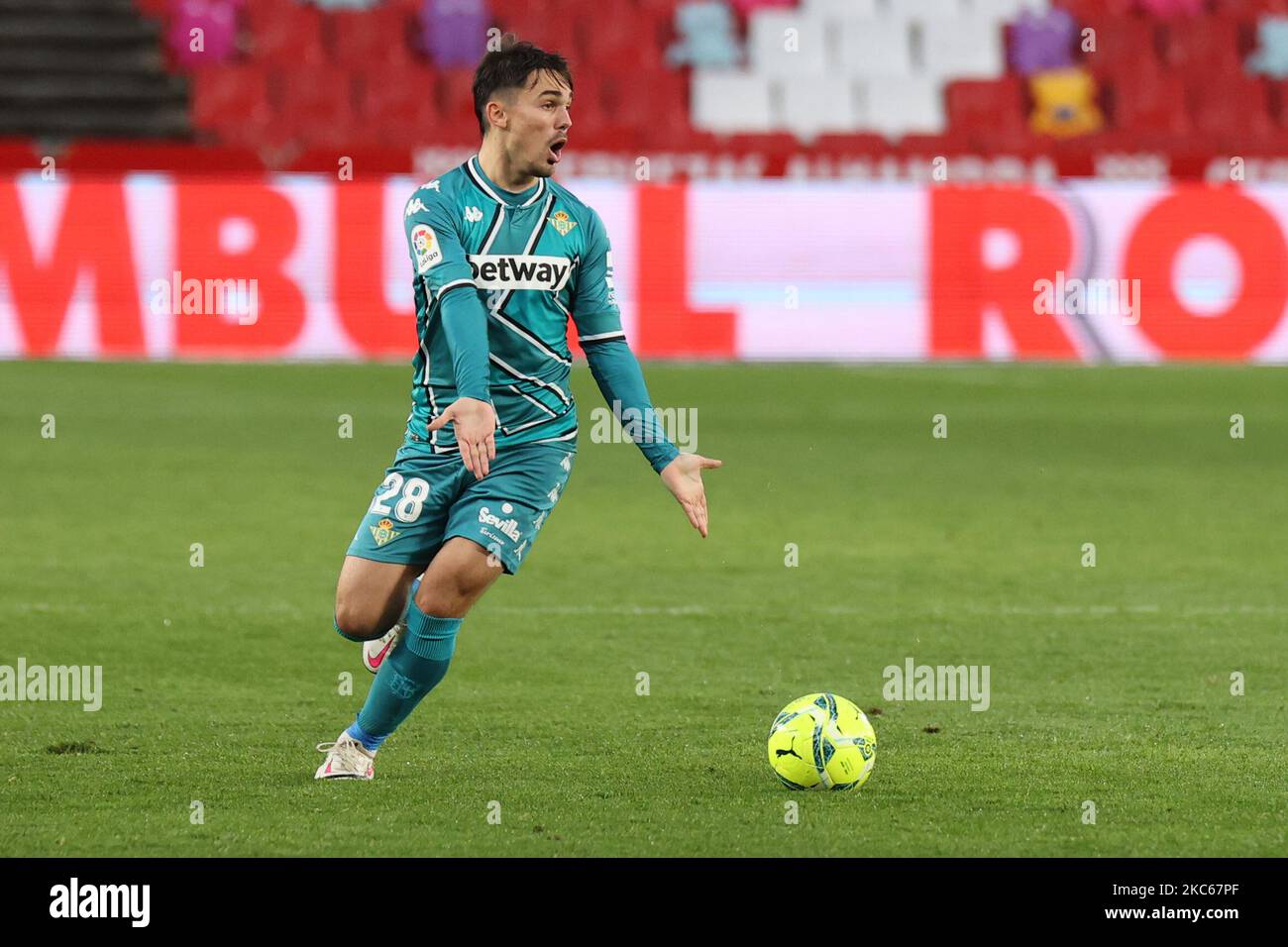 Rodrigo Sanchez of Real Betis Balompie during the La Liga Santander ...