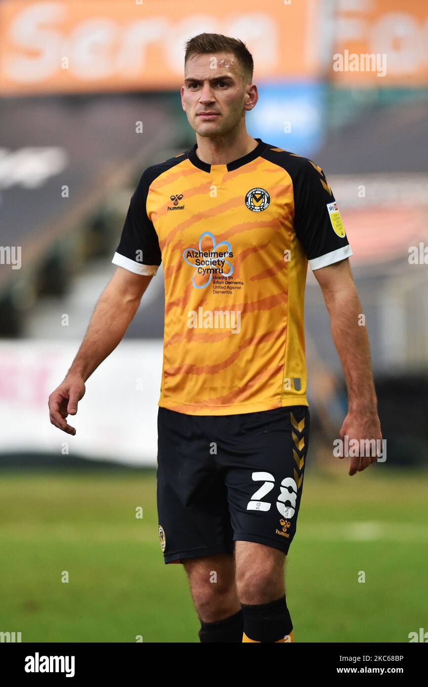 Stock action picture of Mickey Demetriou of Newport County during the ...