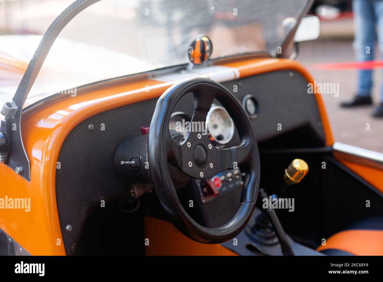 Vintage car staying at exhibition Stock Photo - Alamy
