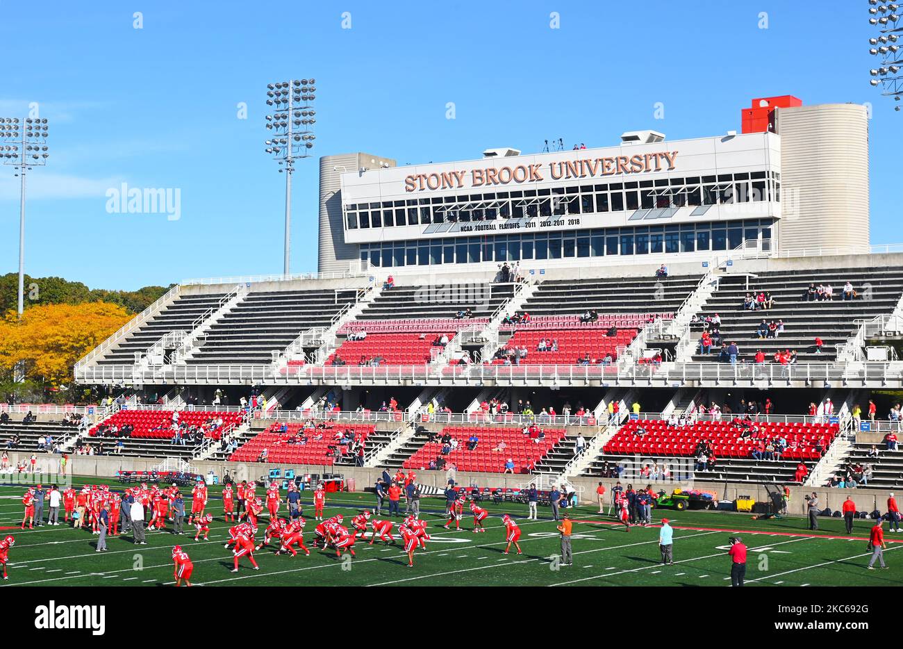 NEW YORK - 22 OCT 2022: The Kenneth P LaValle Stadium on the campus of ...