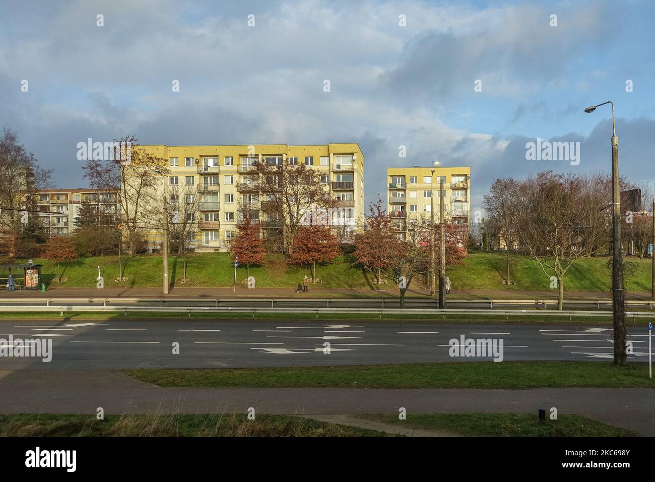 Communist era block of flats is seen in Gdynia, Poland on 18 December ...