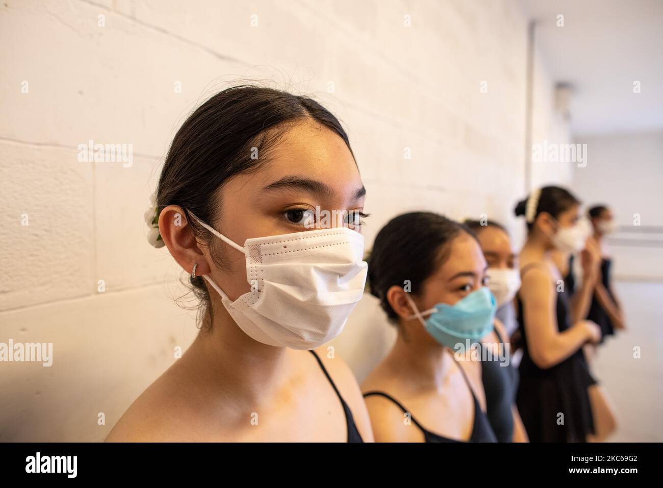 A DancerGirl student posed for a picture. Balerina course from Rumah Karya Sjuman Building in ...