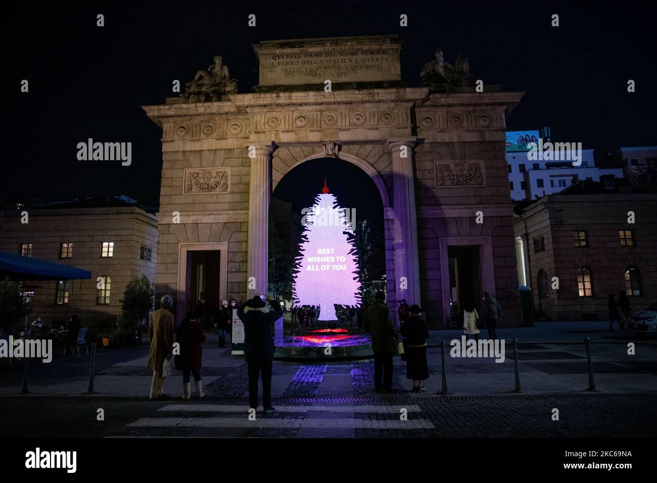 A general view of the Albero del Cambiamento christmas tree by ...