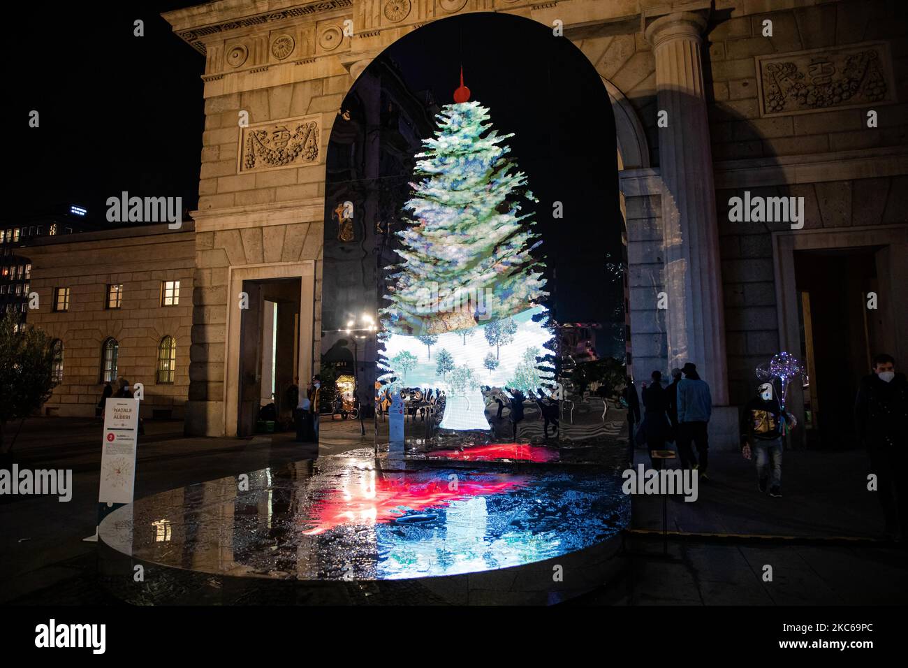 A general view of the Albero del Cambiamento christmas tree by ...