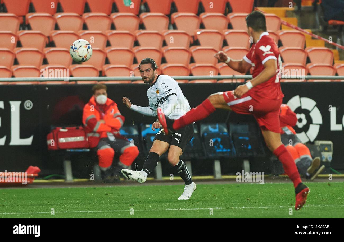 Jason Remeseiro of Valencia CF during the La Liga Santander mach ...