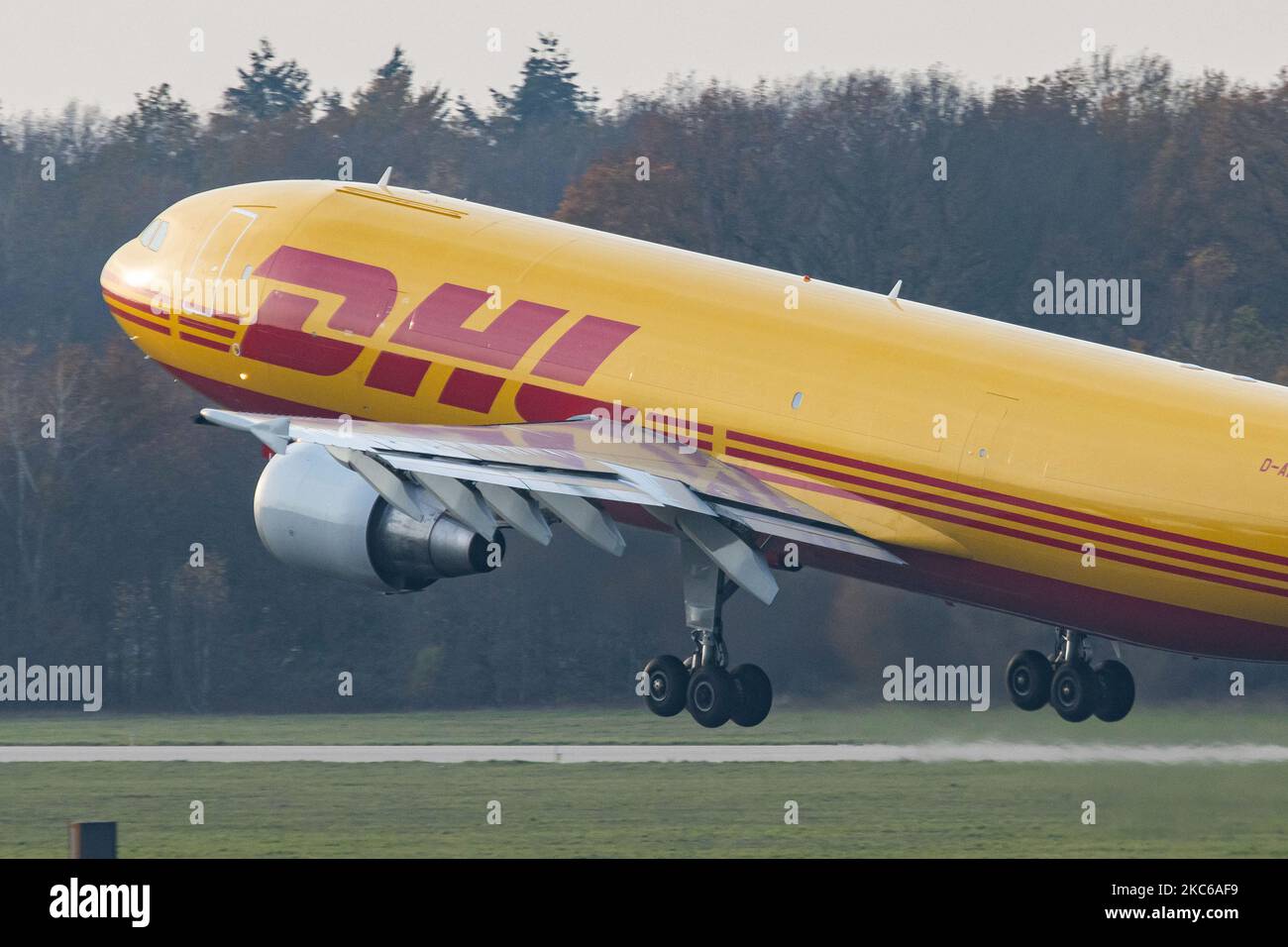 Airbus A300 DHL - EAT Leipzig cargo freight aircraft as seen taxiing ...