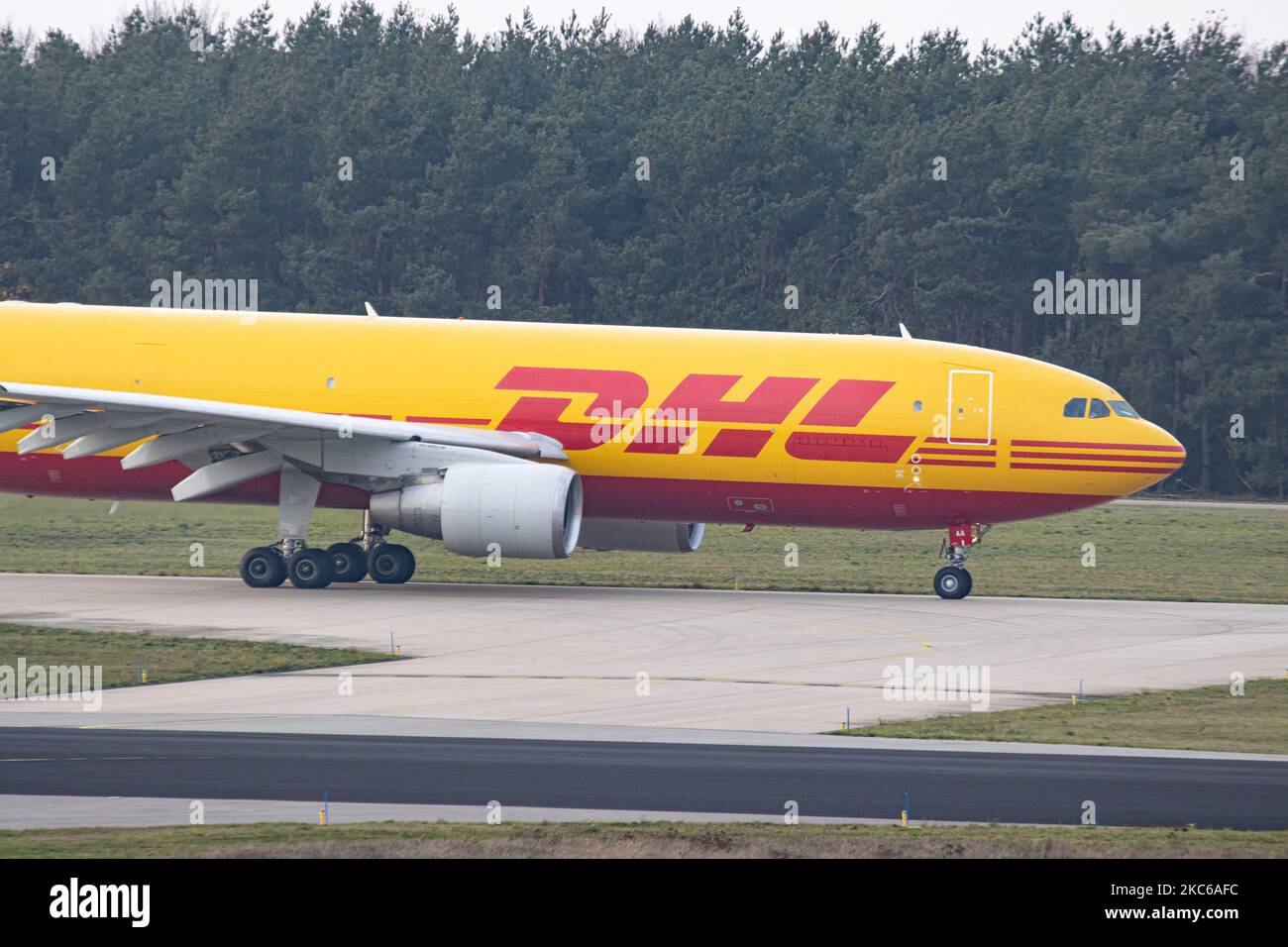 Airbus A300 DHL - EAT Leipzig cargo freight aircraft as seen taxiing ...