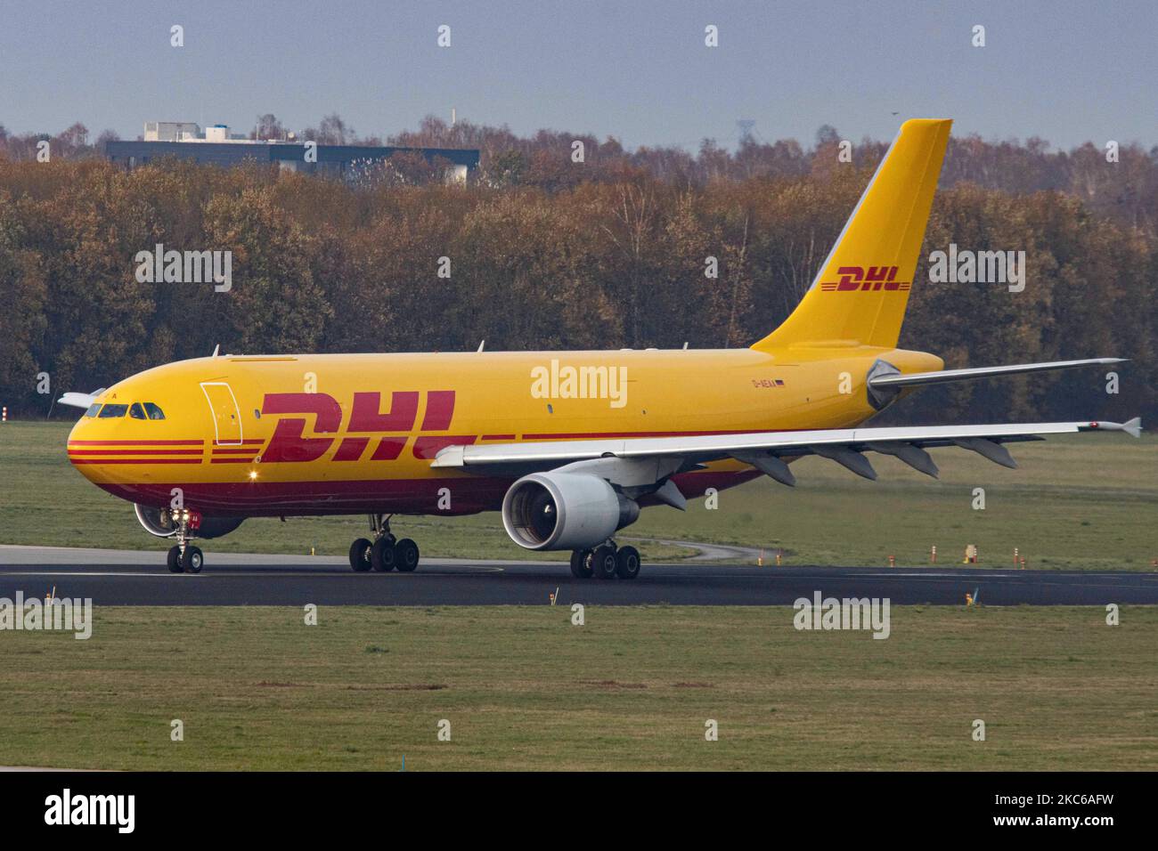 Airbus A300 DHL - EAT Leipzig cargo freight aircraft as seen taxiing ...