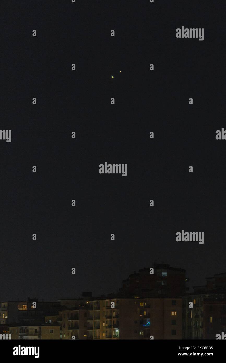 Jupiter and saturn great conjunction hi-res stock photography and ...