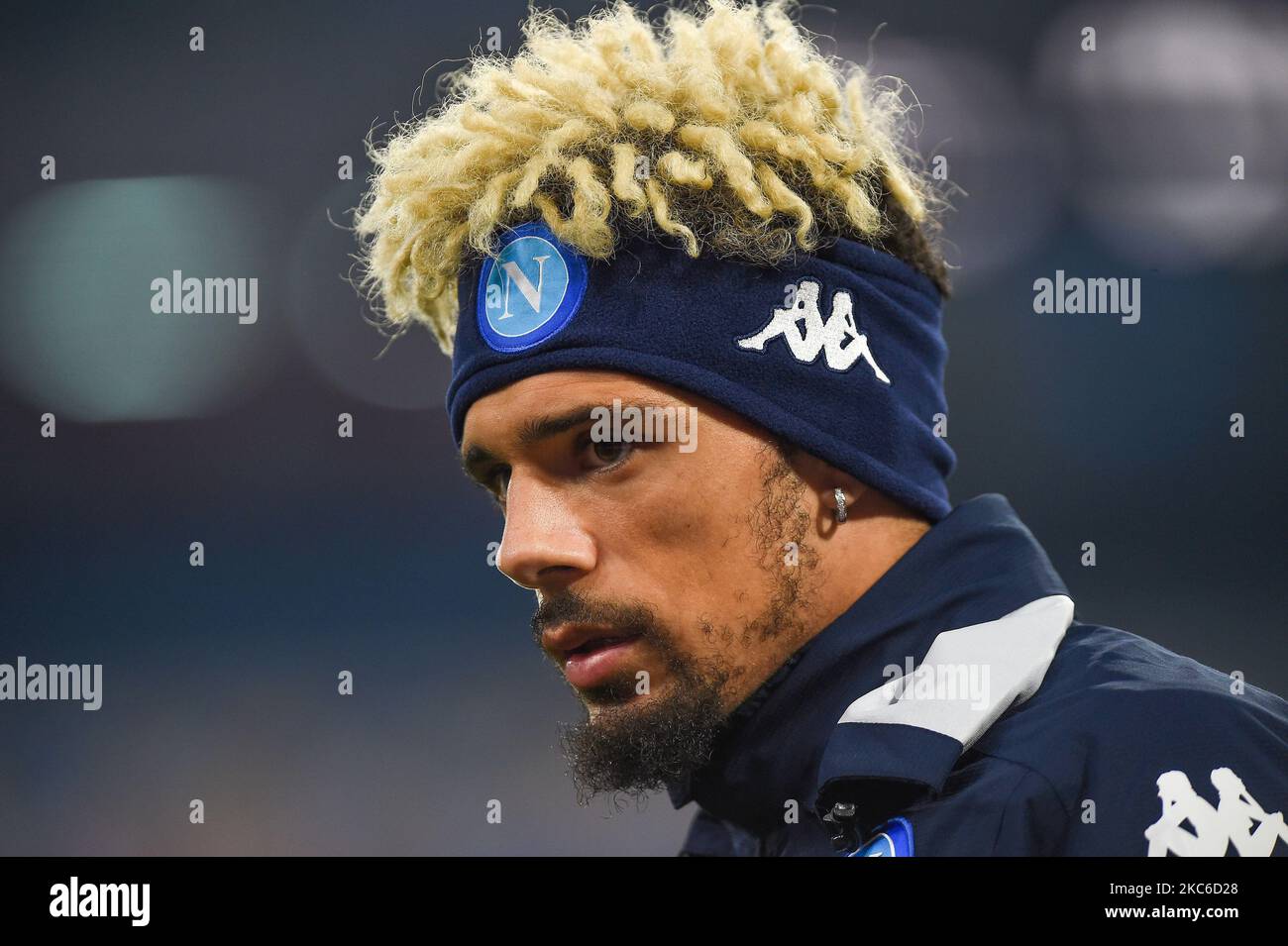 Kevin Malcuit of SSC Napoli during the Serie A match between SSC Napoli ...