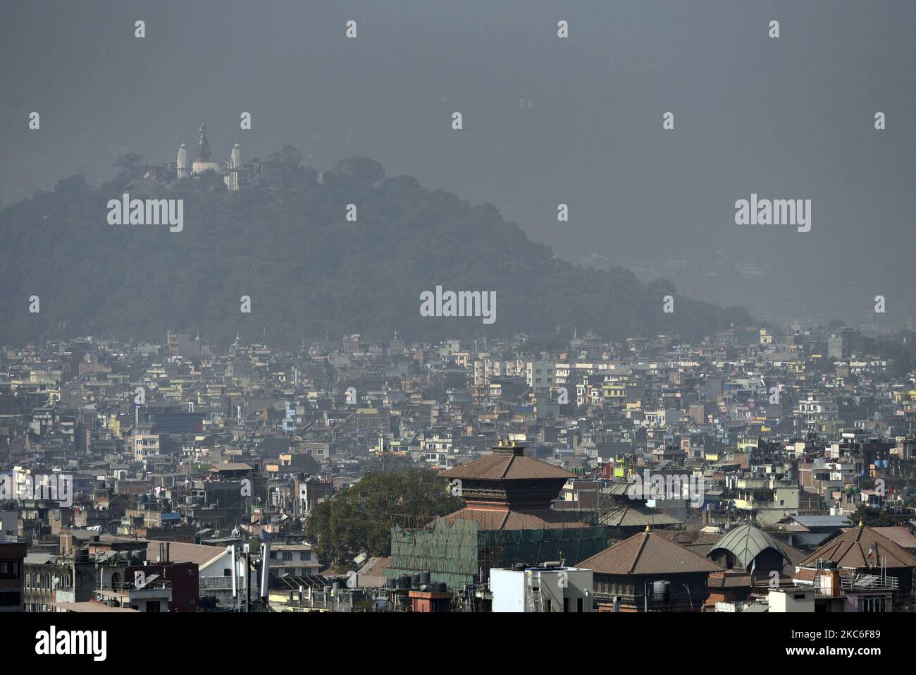 A view of Kathmandu Durbar Square, a UNESCO world heritage site along ...
