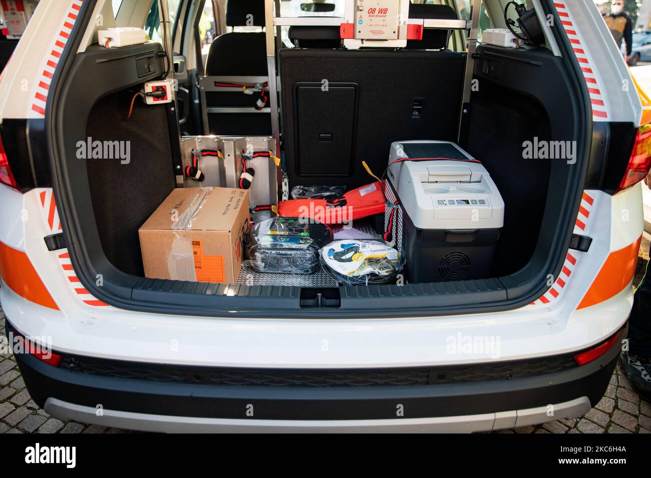 The medical cars transporting the first doses of Pfizer BioNTech ...