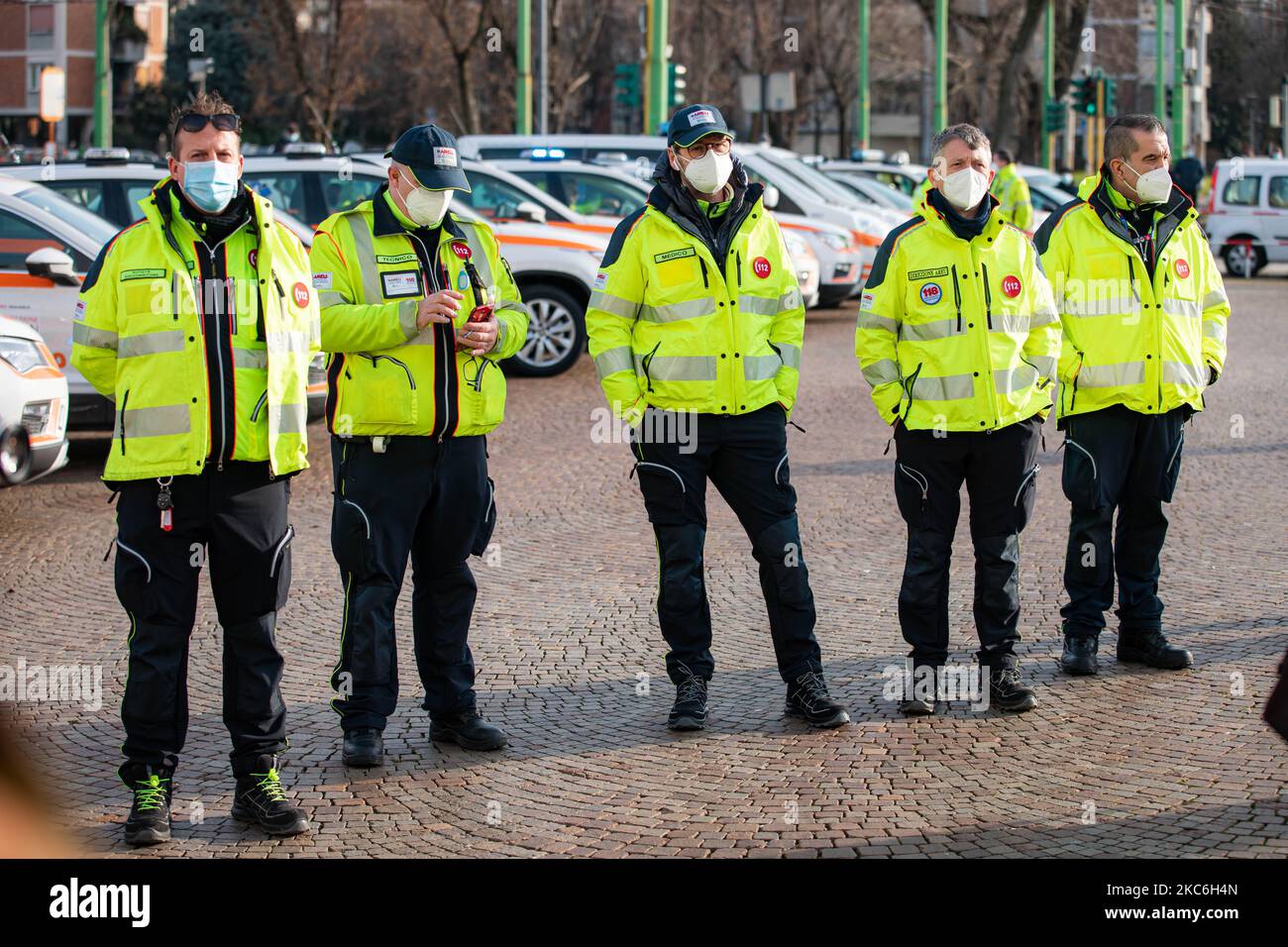 The medical cars transporting the first doses of Pfizer BioNTech ...