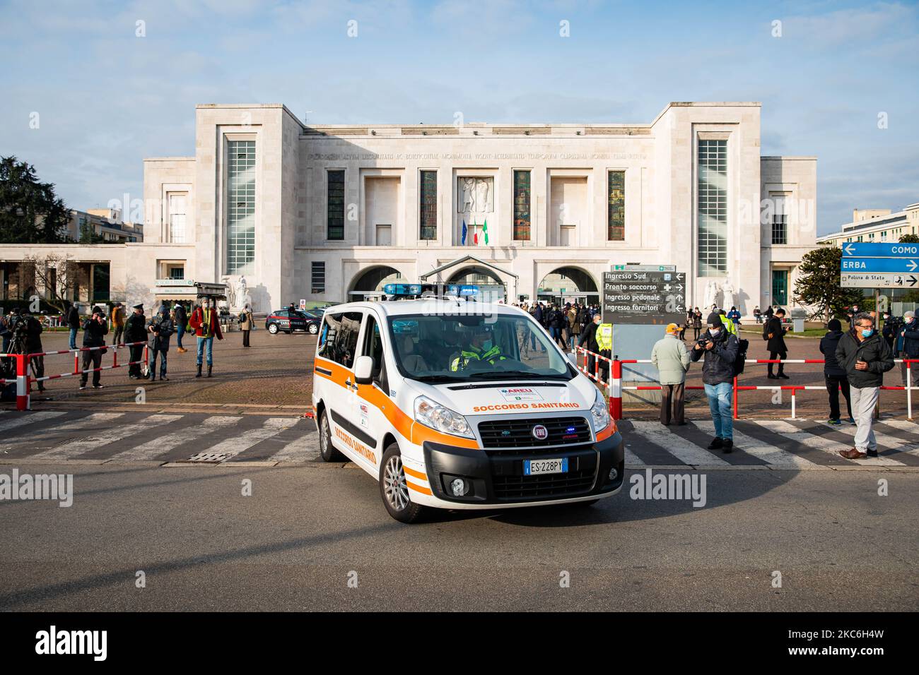 The medical cars transporting the first doses of Pfizer BioNTech ...