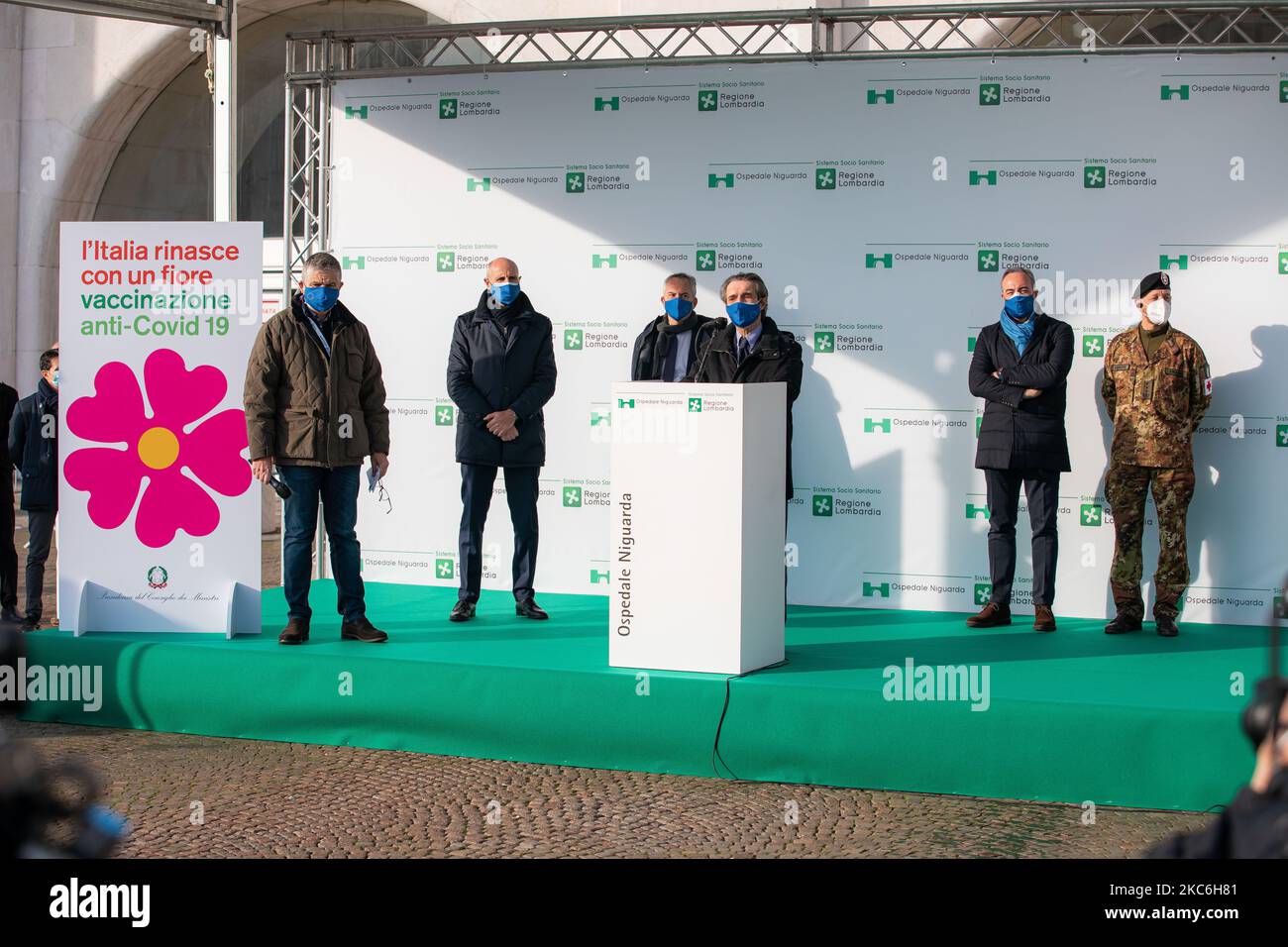 Massimo Gaudino, Marco Bosio, Attilio Fontana, Giulio Gallera and Fabio ...