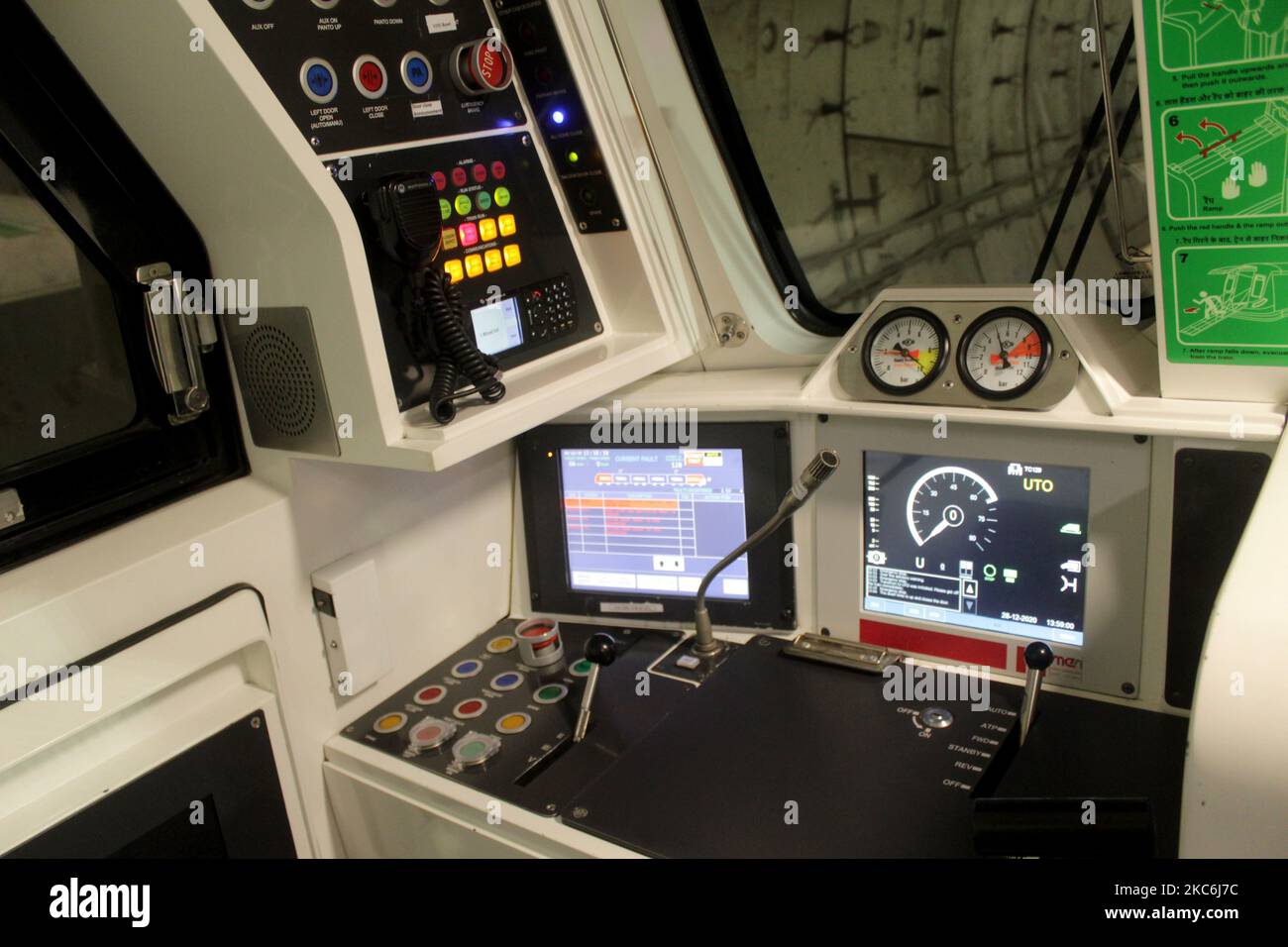 A view showing empty driver's cabin on India's first driverless metro ...