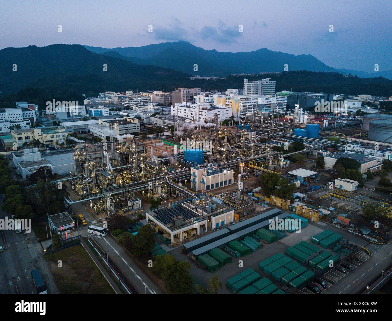 The Towngas gaas production facility in the Tai Po industrial area ...