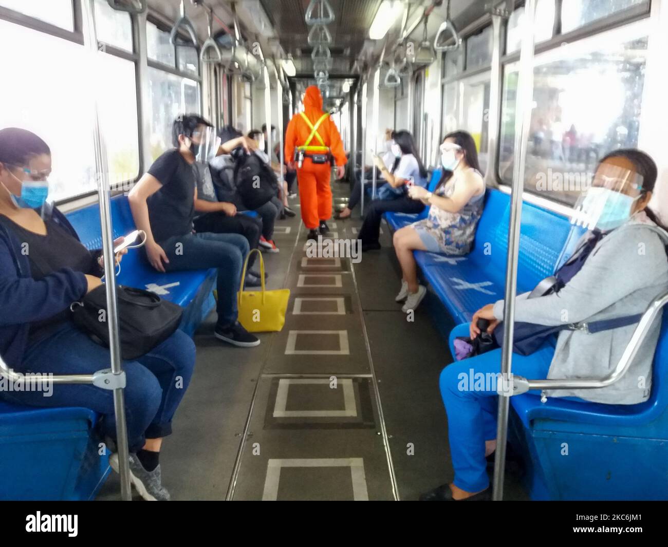 Inside a manila mrt 2 train hi-res stock photography and images - Alamy