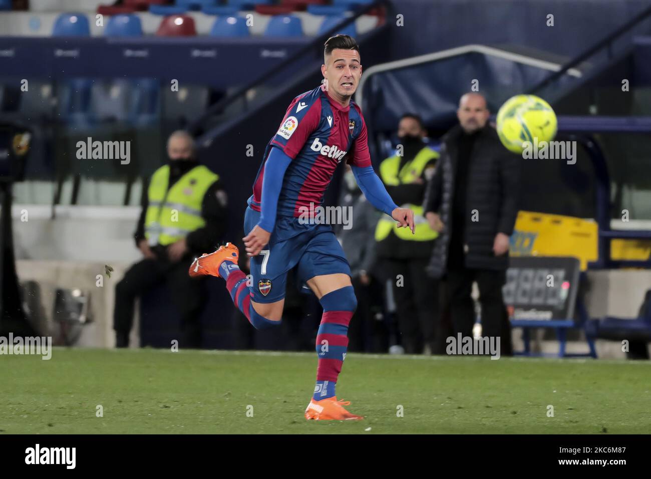 Levante's forward Serigo Leon during spanish La Liga match between ...
