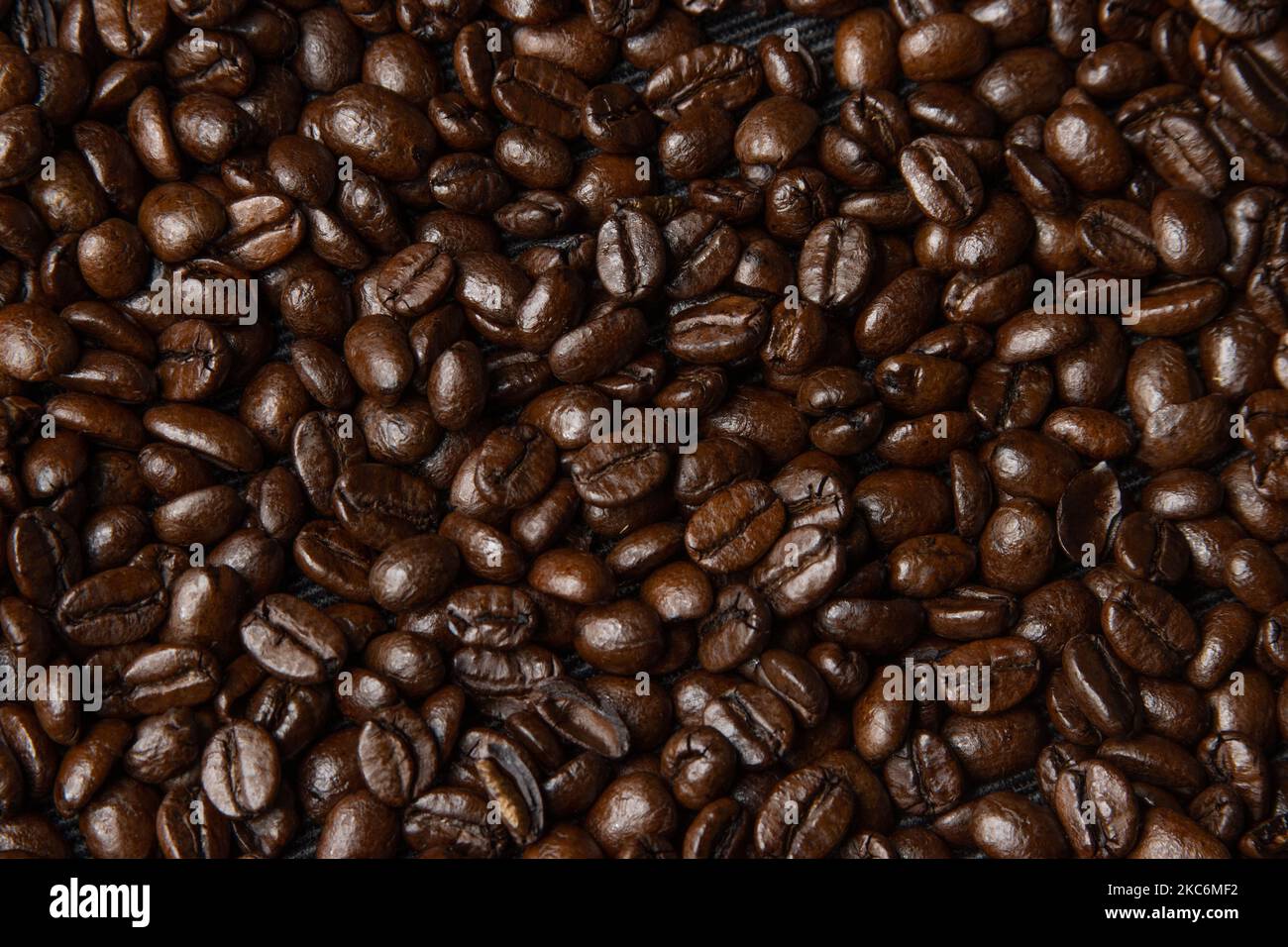 Raw organic Arabica variety coffee beans full image background ...