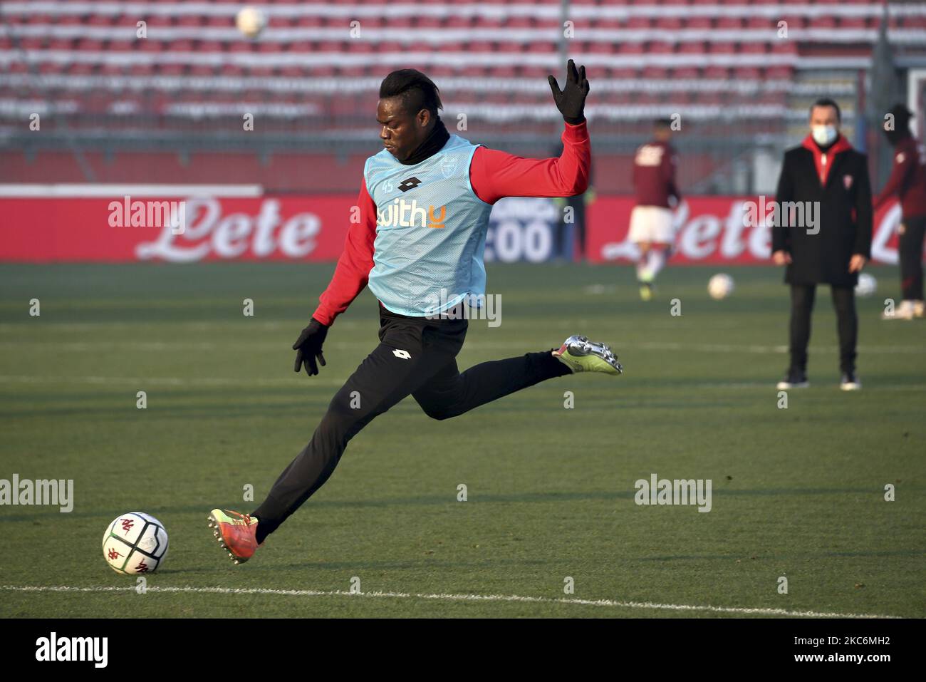 Mario Balotelli of AC Monza in action before the Serie B match between ...