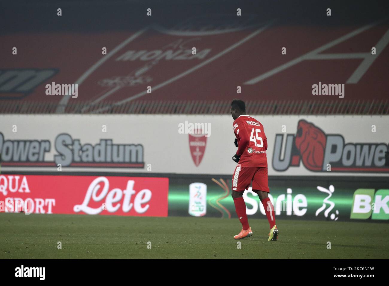 Mario Balotelli of AC Monza in action during the Serie B match between ...