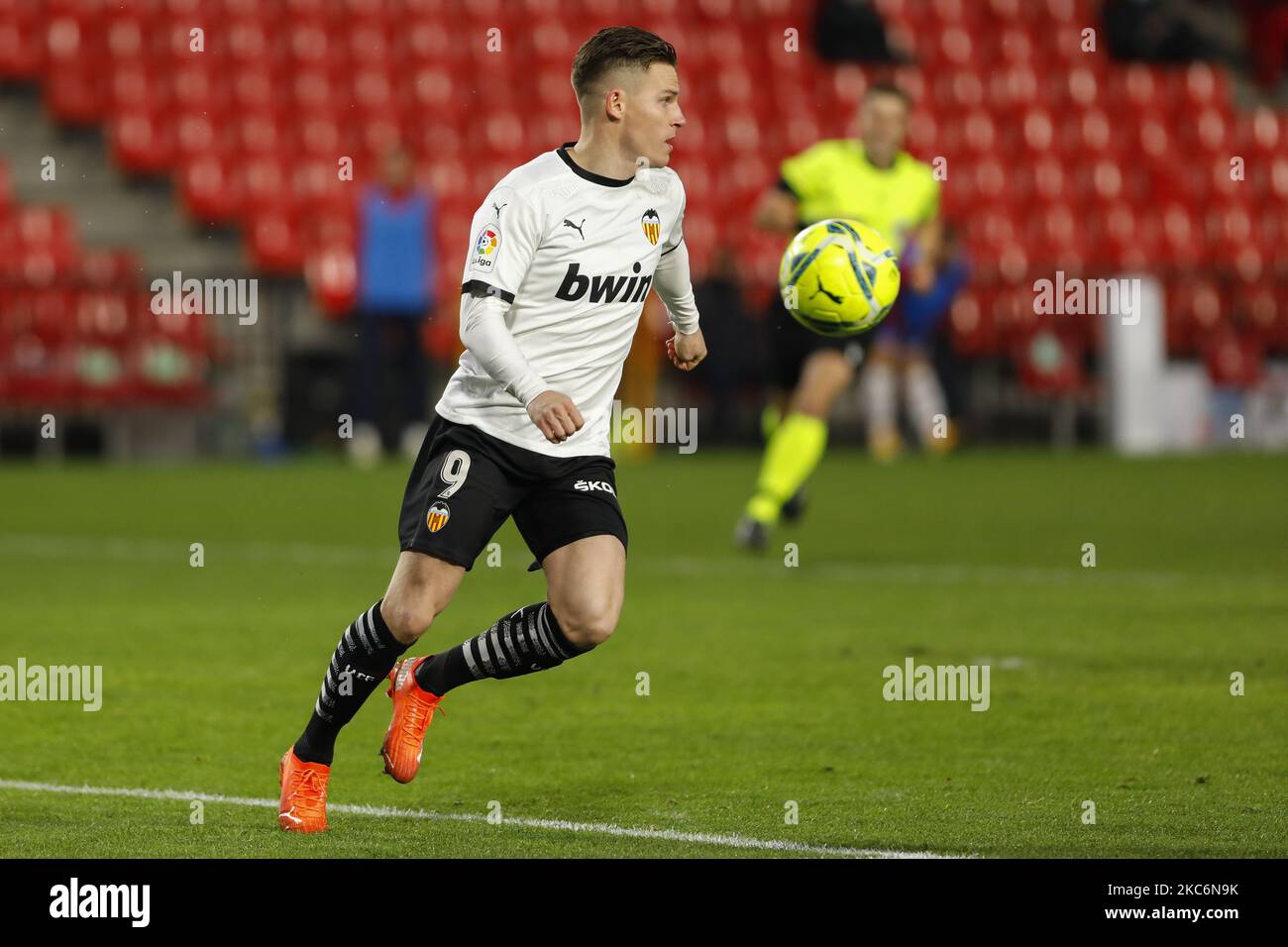 Kevin Gameiro, of Valencia CF during the La Liga match between Granada ...