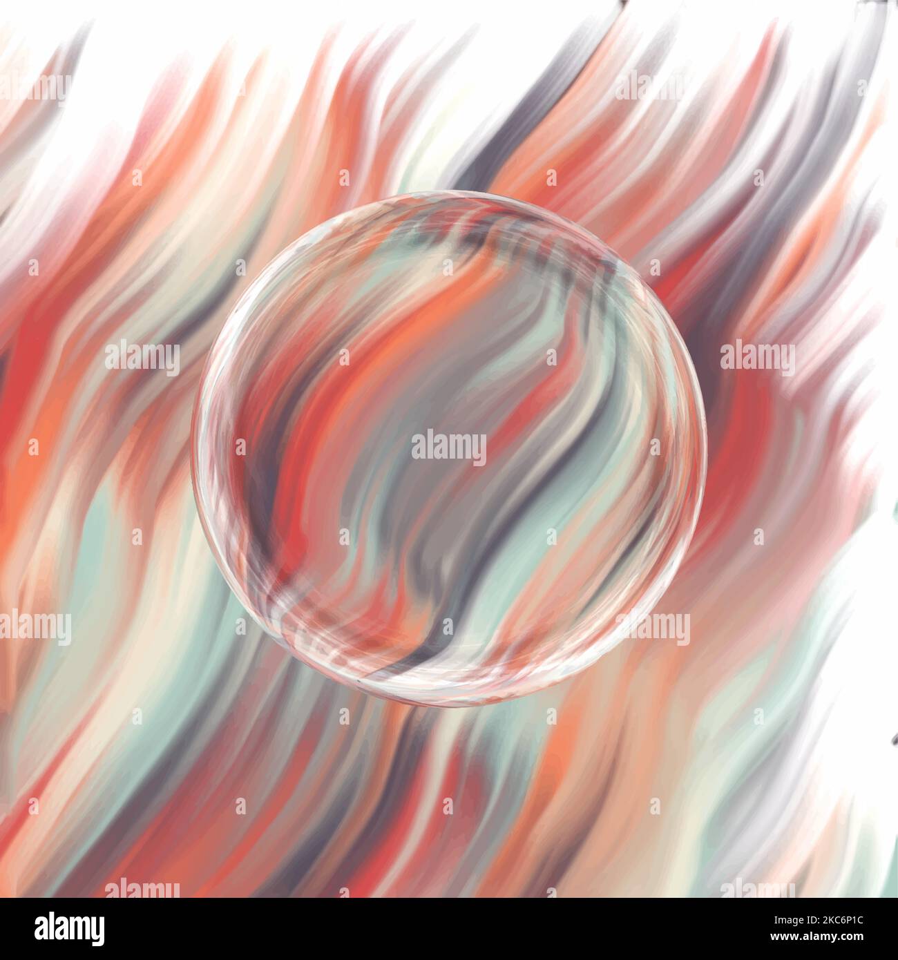 A round magnifying glass on a colorful abstract background, perfect for ...