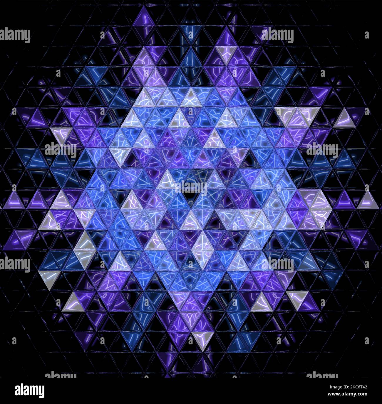 A pattern of blue glass triangles, perfect for backgrounds and textures ...