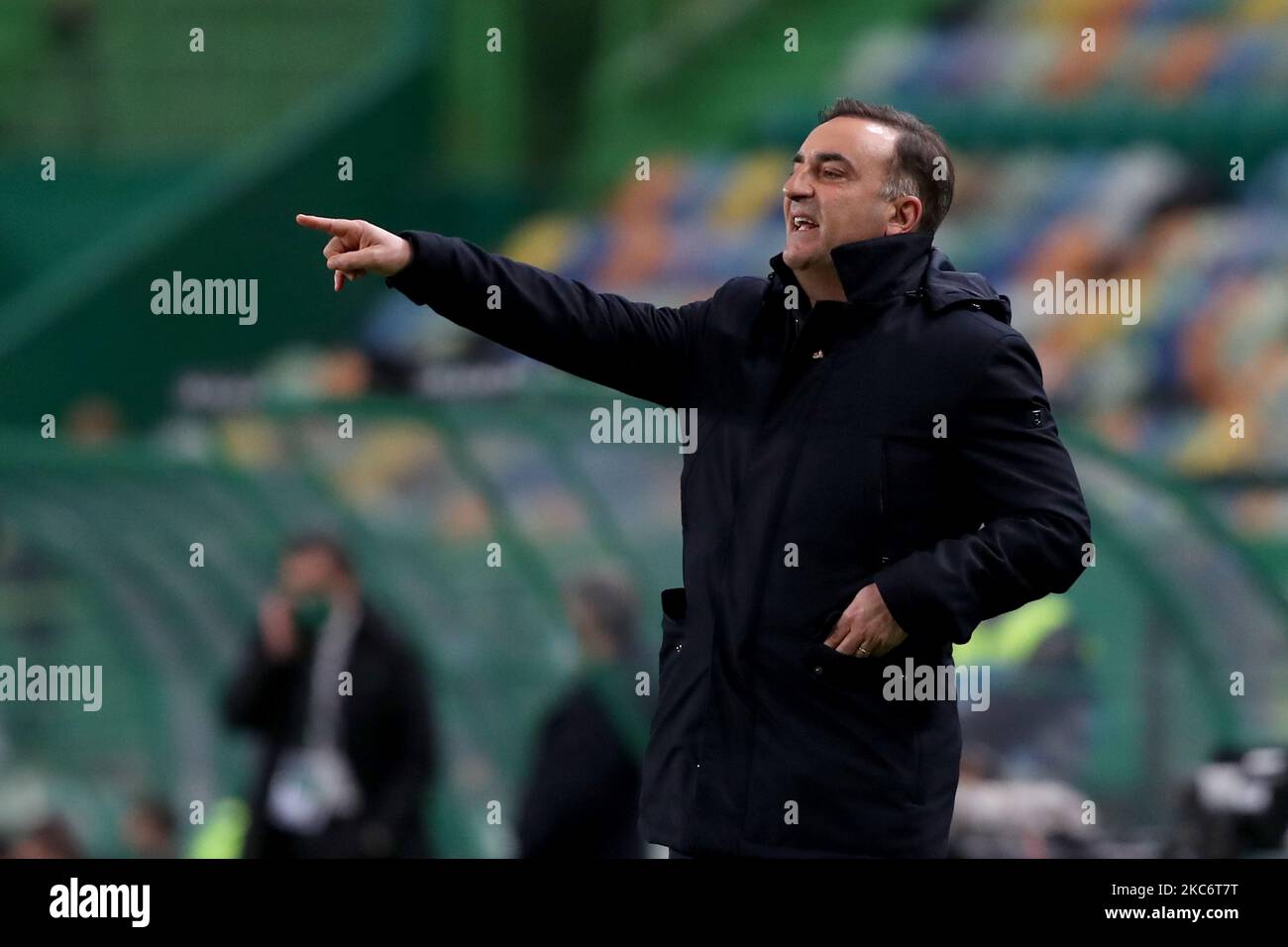 SC Braga's head coach Carlos Carvalhal gestures during the Portuguese ...