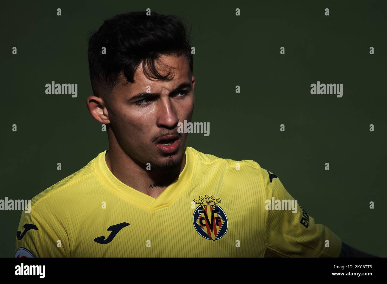Jeremy Pino of Villarreal during the La Liga Santader match between ...