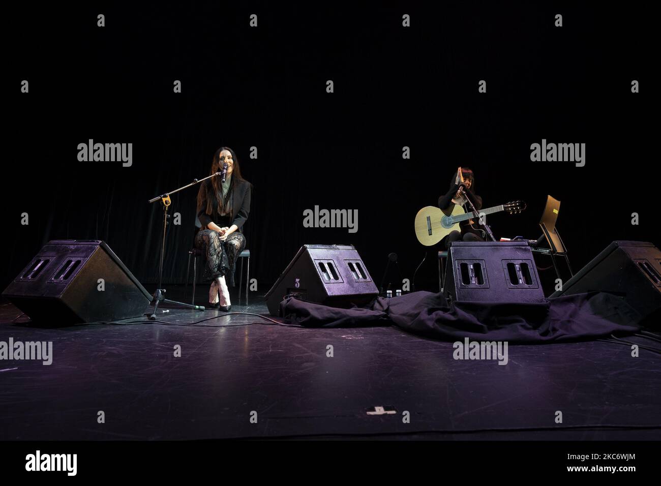 Spanish singer Mala Rodriguez performs on stage at Madrid Brillante ...