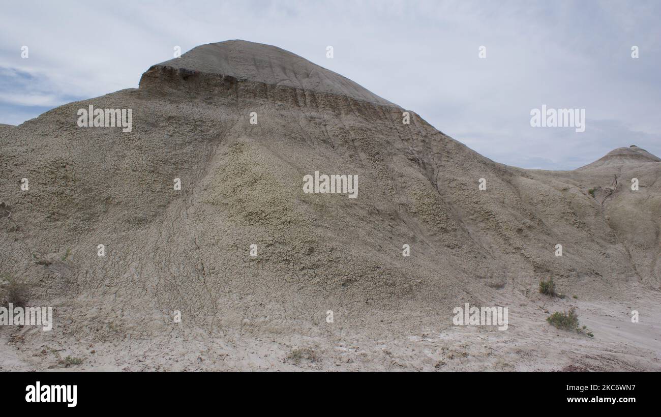A landscape with massive rock formations in Canadian Badlands Stock ...