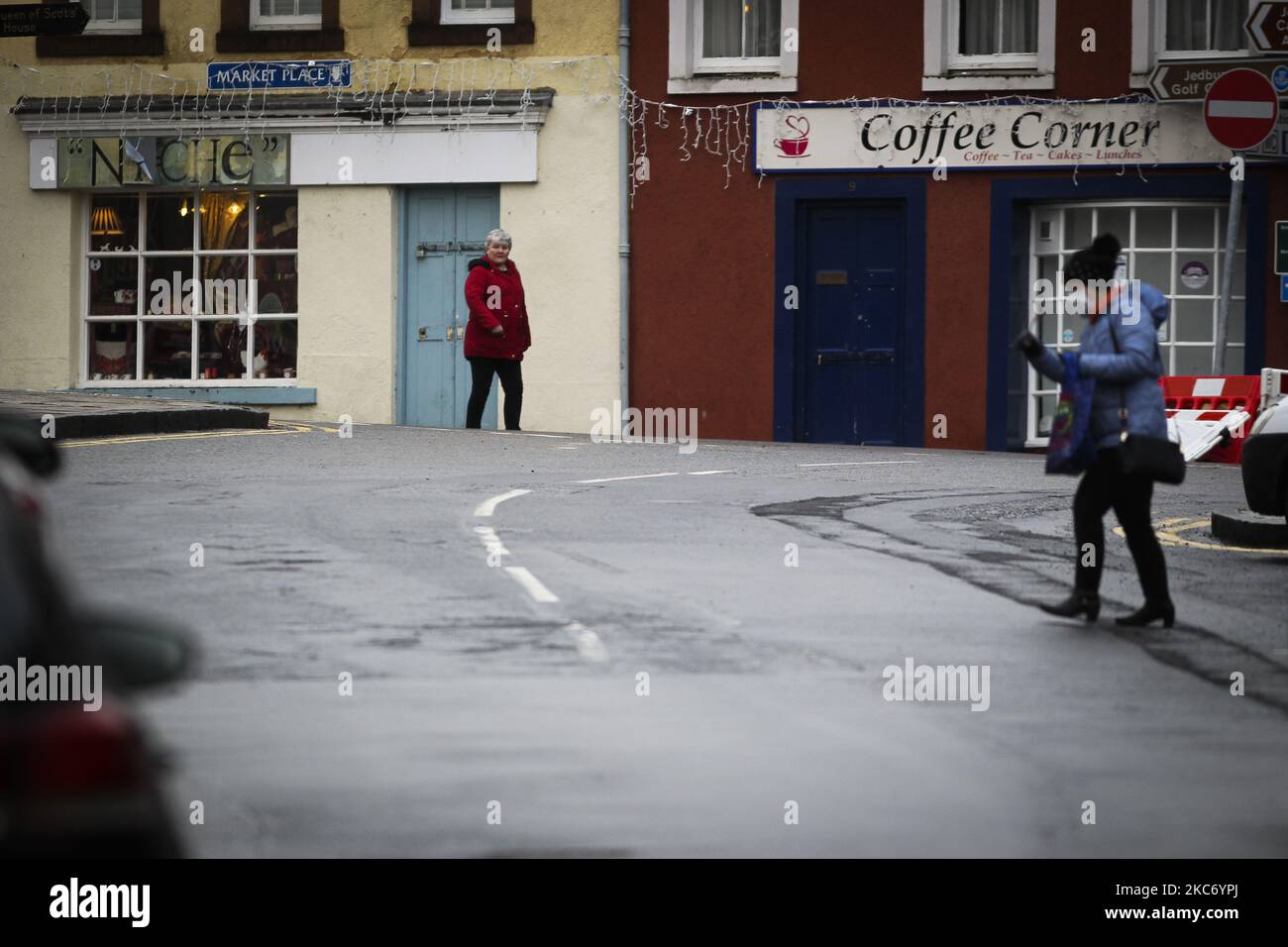Members of the public in Jedburgh High Street as schools and non ...