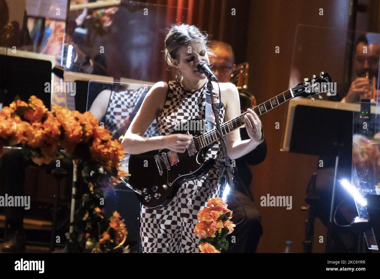 the singer Carlotta Cosials the indie rock band Hinds during their ...