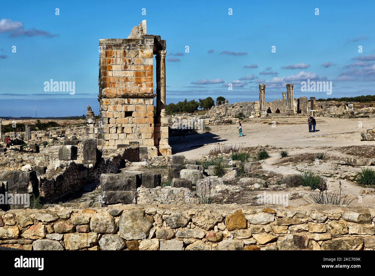 The ruins of the ancient Roman town of Volubilis in Meknes, Morocco ...