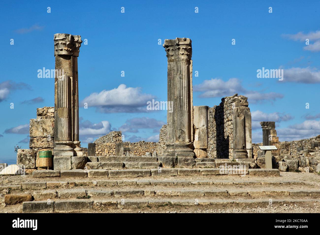 The ruins of the ancient Roman town of Volubilis in Meknes, Morocco ...