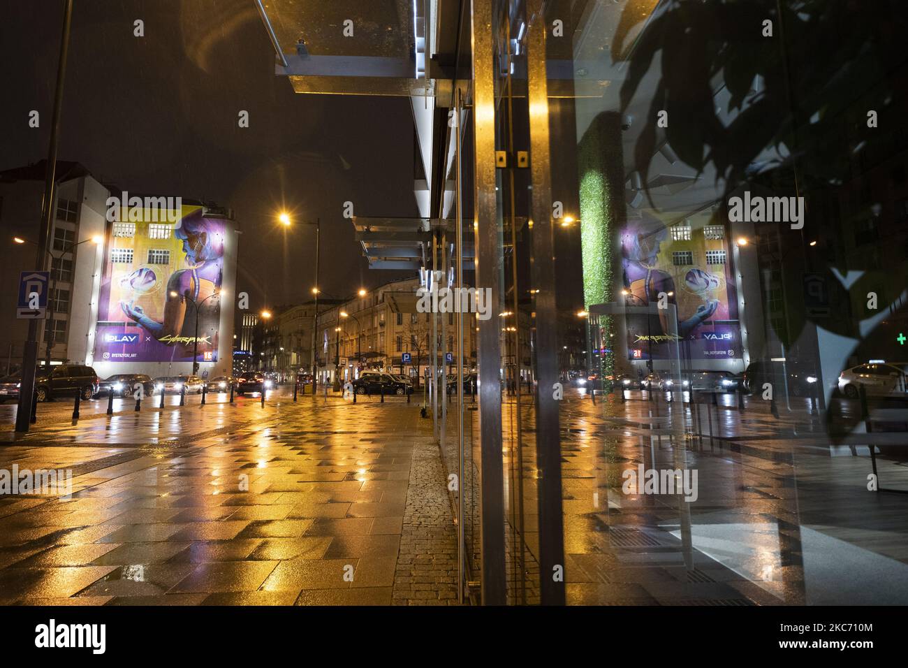 A large mural with an advertisement for the much anticipated Cyberpunk ...