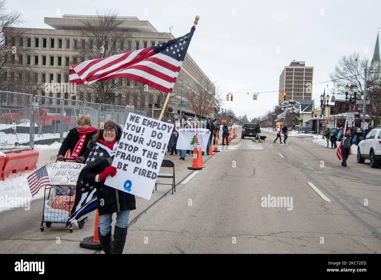 On January 6, 2021 at the Michigan State Capitol in Lansing, Michigan ...