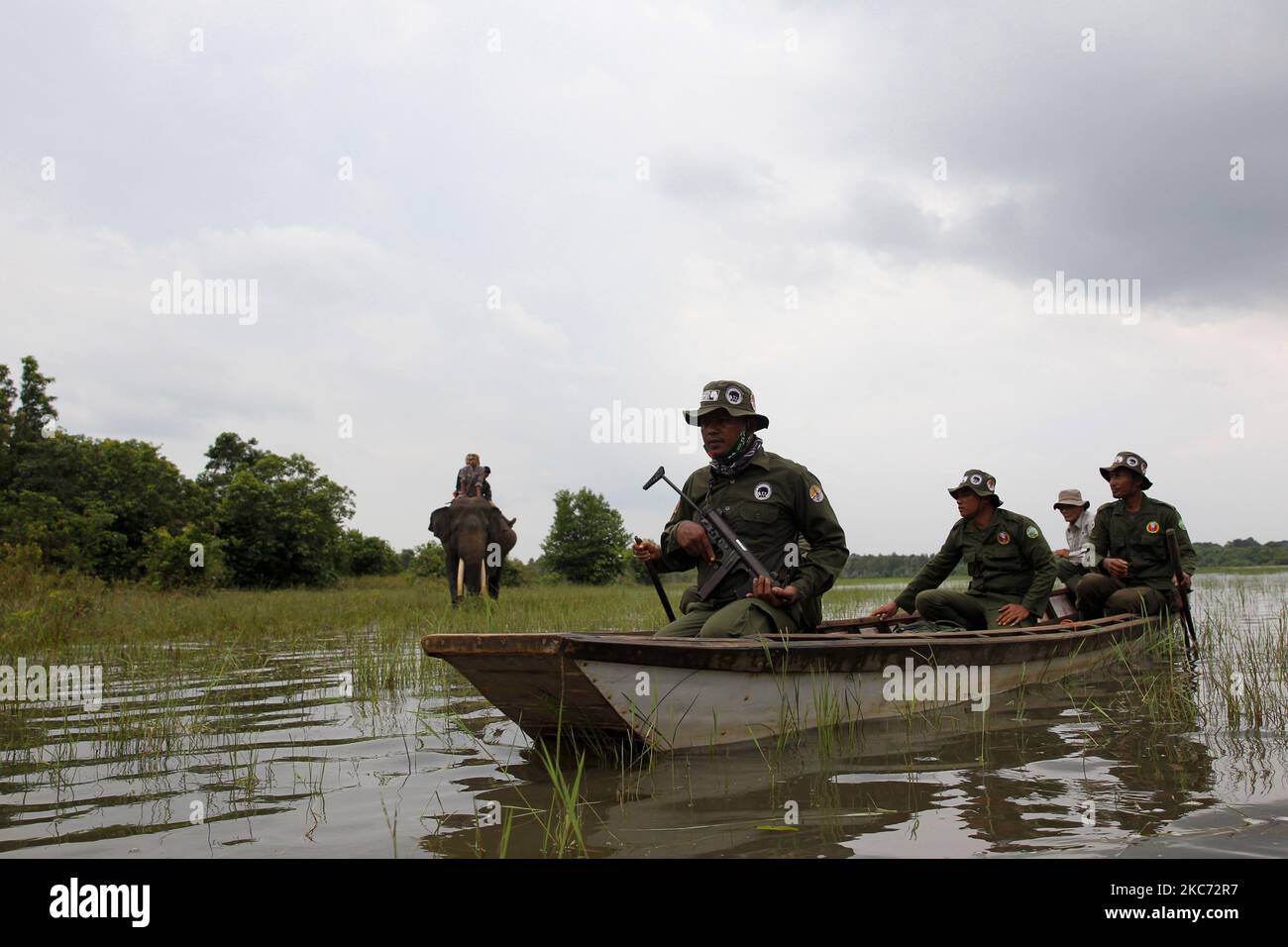 Team from the Elephant Response Unit (ERU) Patrol conducts area ...