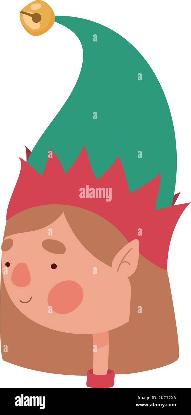 happy elf woman face illustration Stock Vector Image & Art - Alamy