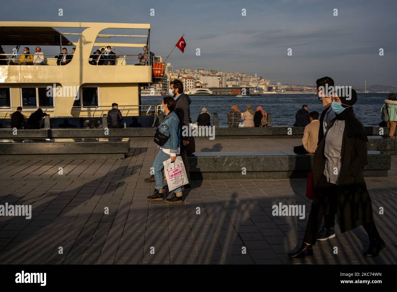 Daily life in Istanbul, Turkey seen on January 8, 2021.. (Photo by ...