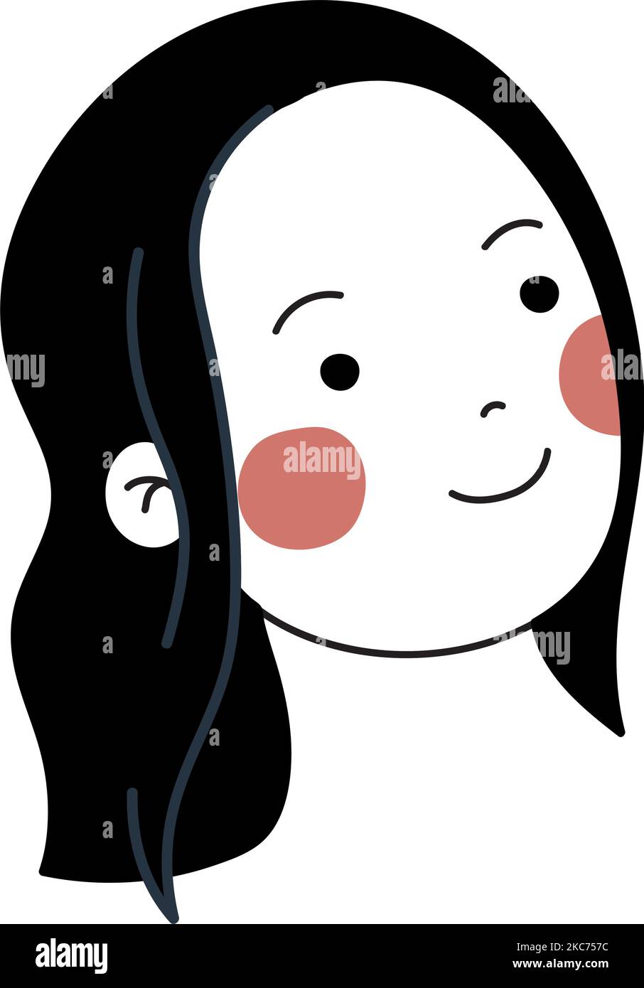 glad woman face Stock Vector Image & Art - Alamy