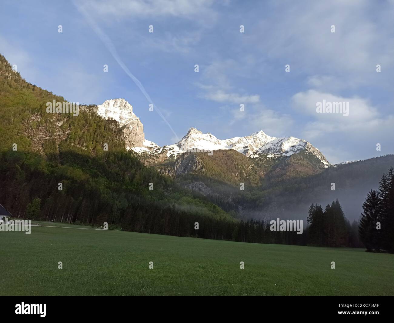 Mountains and valley in Austria near Linz Stock Photo - Alamy