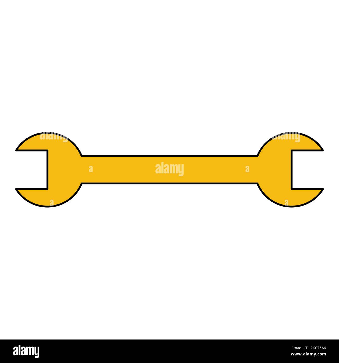 Wrench tool icon spanner equipment vector illustration. Work ...